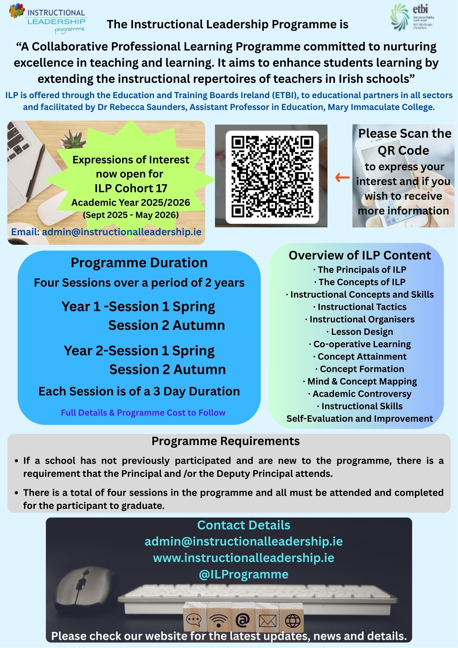 ILP Cohort 17 – Expressions of Interest – Instructional Leadership